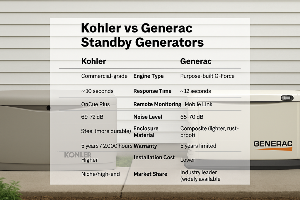 Which Whole-House Generator Is Right for You? Kohler vs. Generac ...